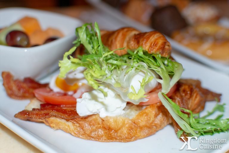 Open-Faced Bacon and Egg Sandwich